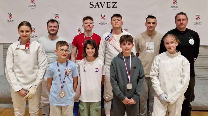 Mačevanje: Jakov Božić prvak Hrvatske u disciplini mač, Mislav Ostarčević srebrni, Lovro Oniško ...